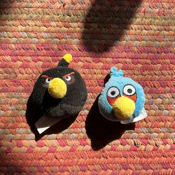 angry birds | Toys | Set Of 2 Retro Vtg Angry Bird Mini Bean Bag ...